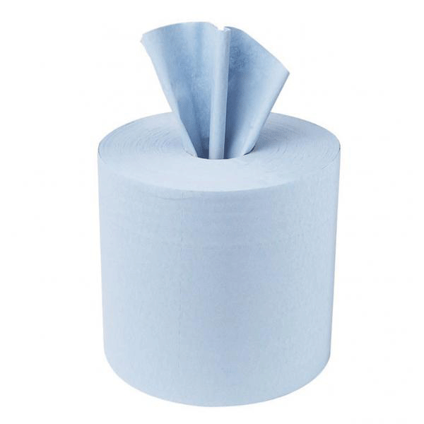 2Ply plain Blue Centrefeed Rolls 150mt (case x 6) – G&A Safety Supplies